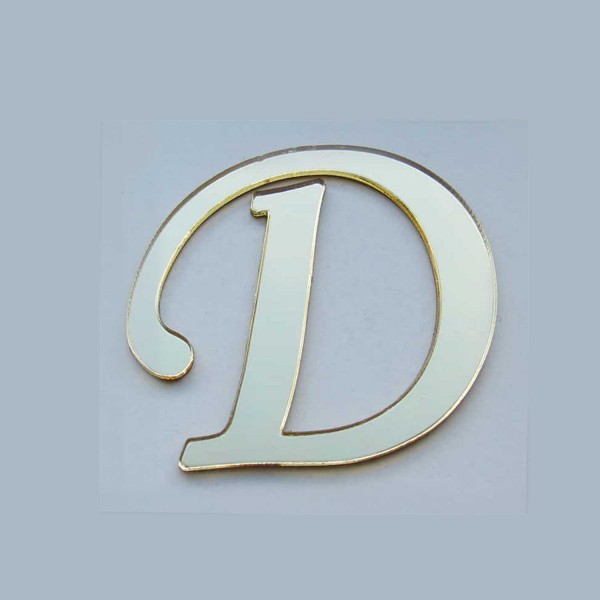 Alfabe Aynalı Pleksi 4 Cm -Gold Kendinden Yapışkanlı Flexi Harf D Harfi ...