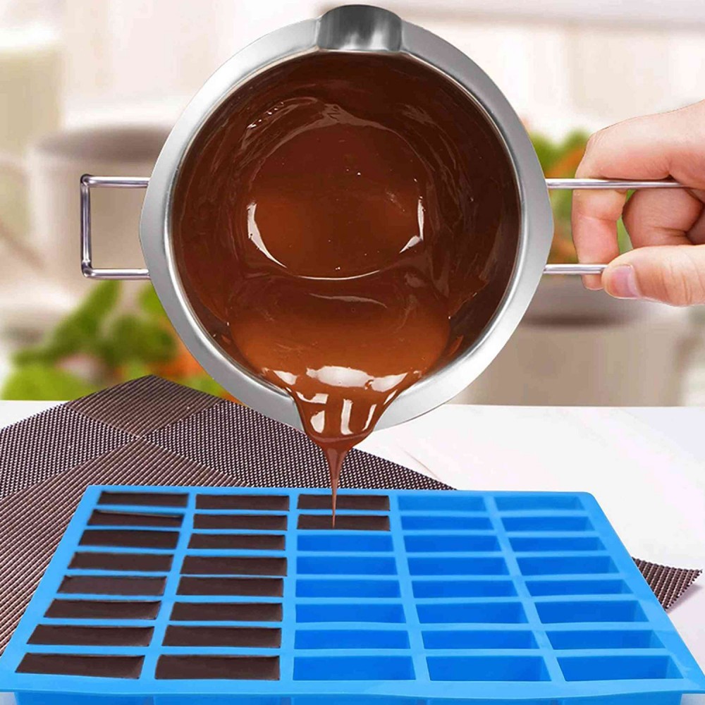 Silikon Kek Kalıp Çikolata Dikdörtgen Buz ve Bar Sabun Kalıbı 40 Lı ...